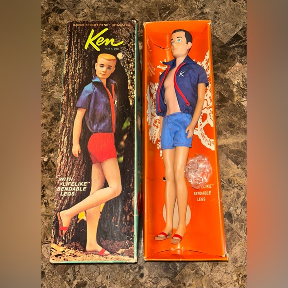 Barbie | Toys | Vintage Rare 964 Mattel Ken Barbie Doll Brunette ...